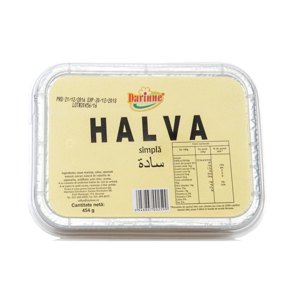 Darinne plain sesame halvah, 454g – Darinne Distribution