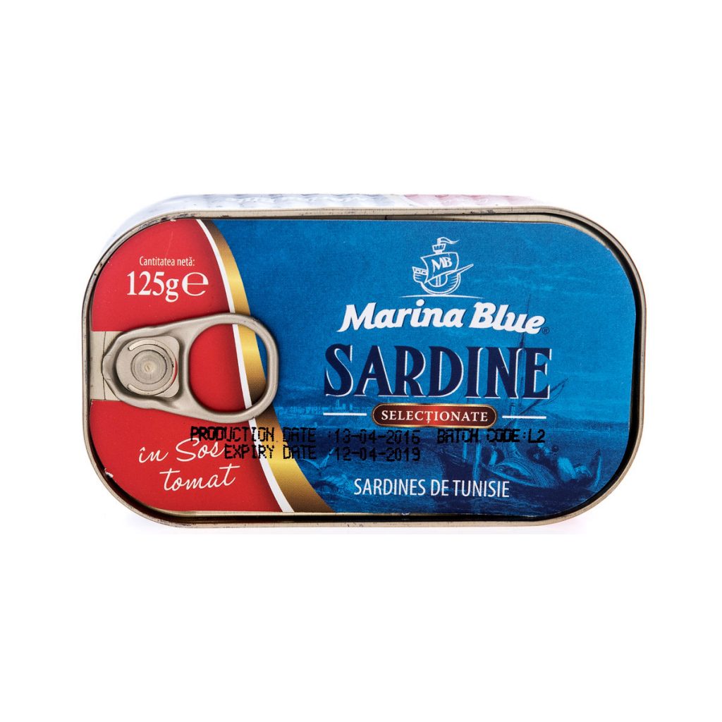 Sardine în sos tomat Marina Blue, 125g – Darinne Distribution